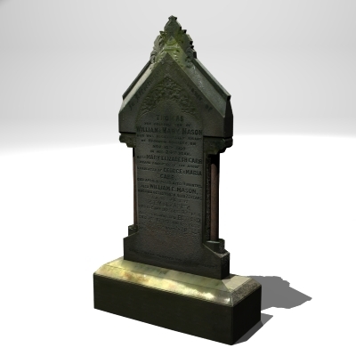 3d gravestone tomb model