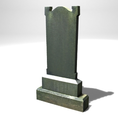 3d gravestone tomb model