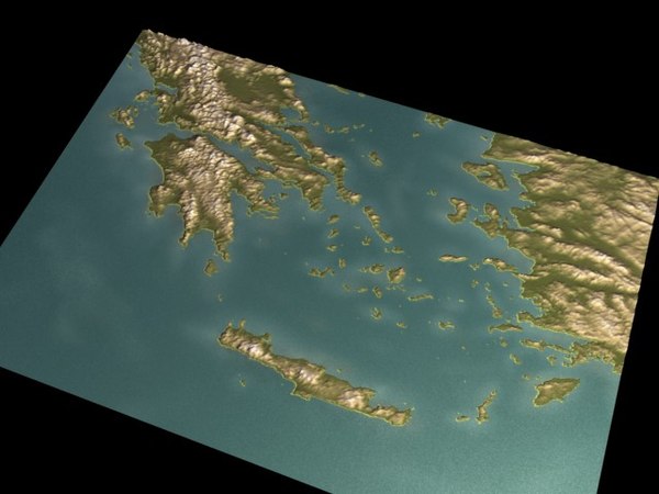 greece maps 3d model