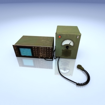 3d military communication devices model