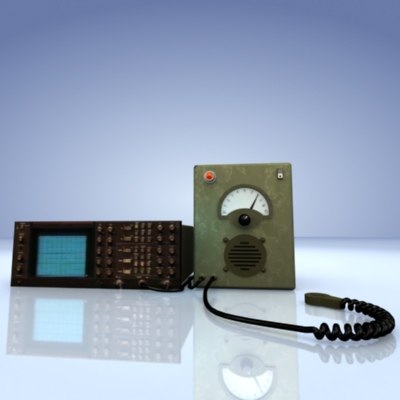 3d military communication devices model