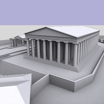 acropolis athens 3d model