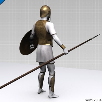 greek hoplite armour set 3d model