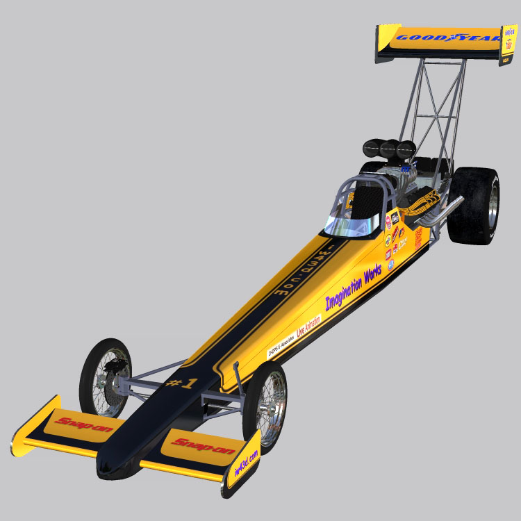 fuel dragster 3d model