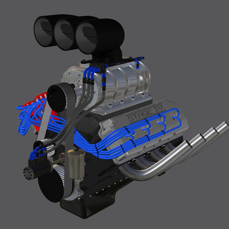 fuel dragster 3d model