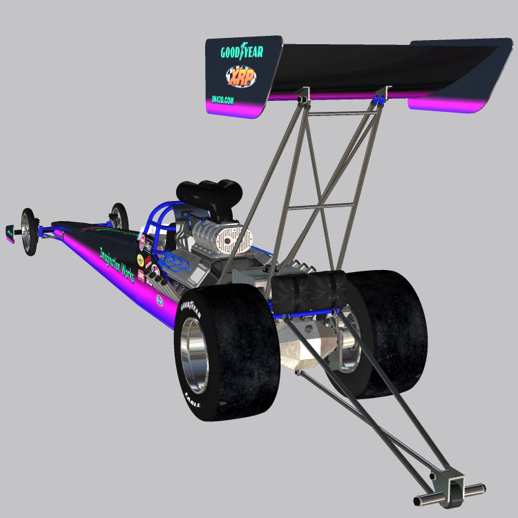 fuel dragster 3d model