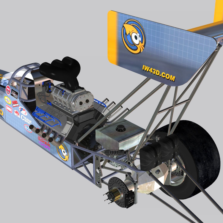 fuel dragster 3d model
