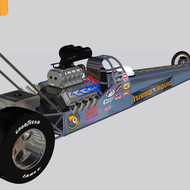 fuel dragster 3d model