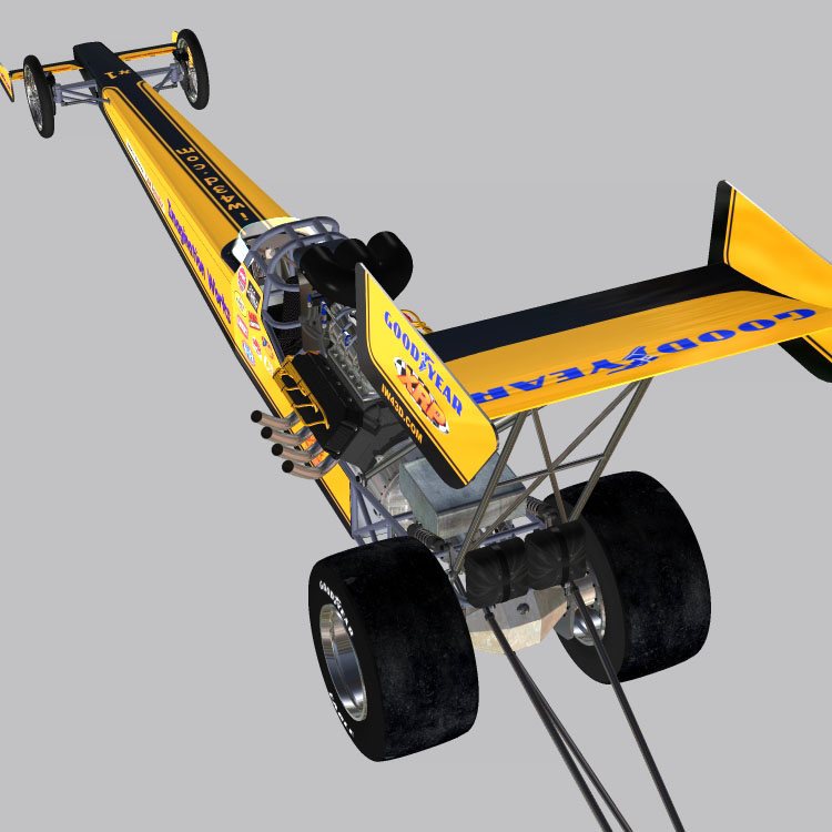 fuel dragster 3d model