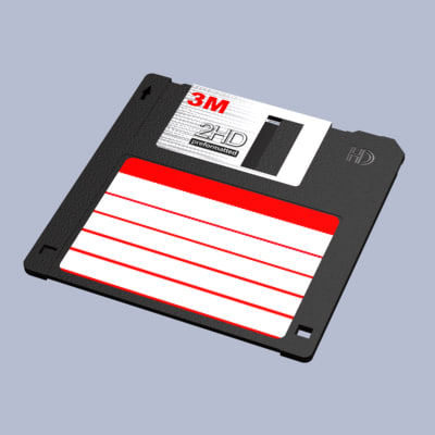 3d model floppy disk