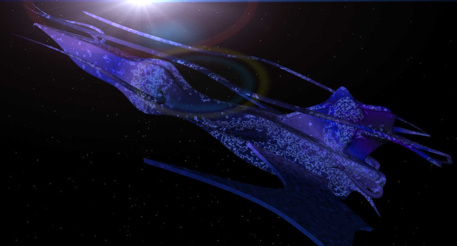 3d model organic spaceship