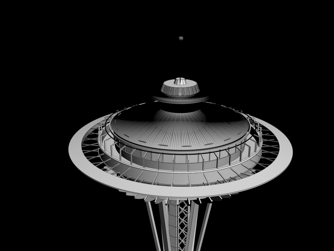 space needle 3d model