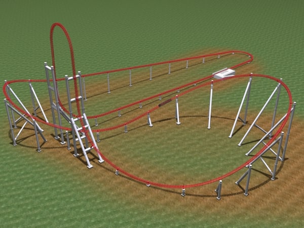 3d roller coaster