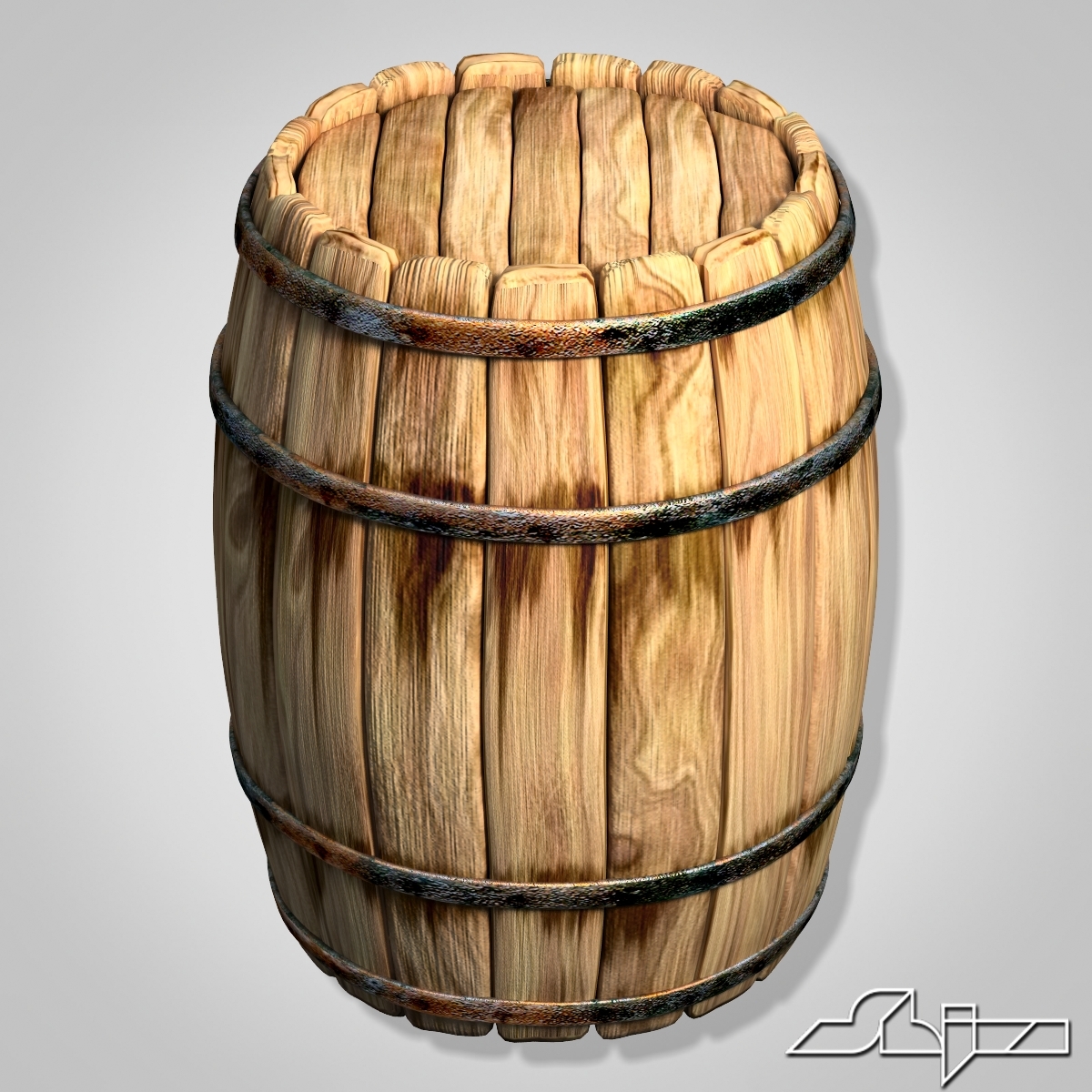 medieval barrel 3d model