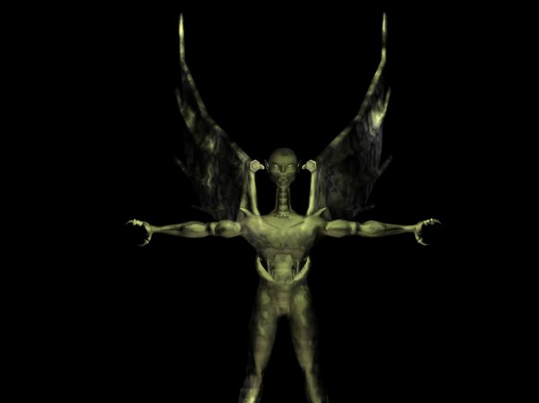3d creature wings monster