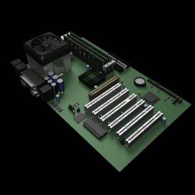 3d motherboard model