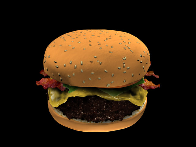 burger bun 3d max