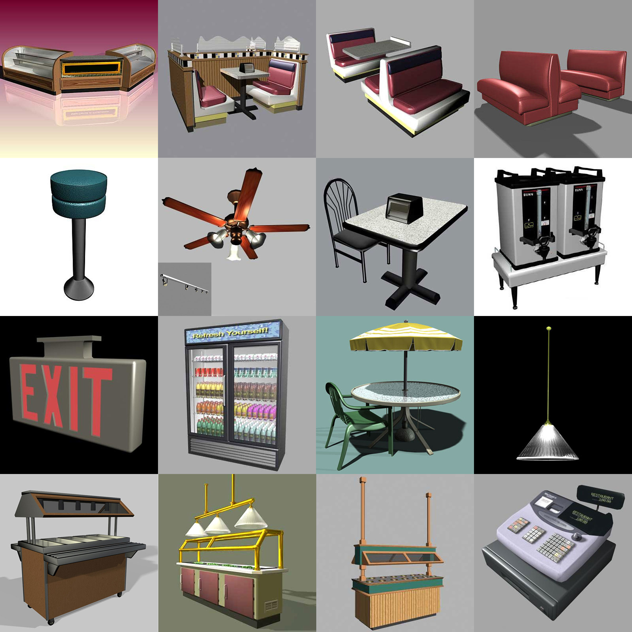 restaurant kit 3d model