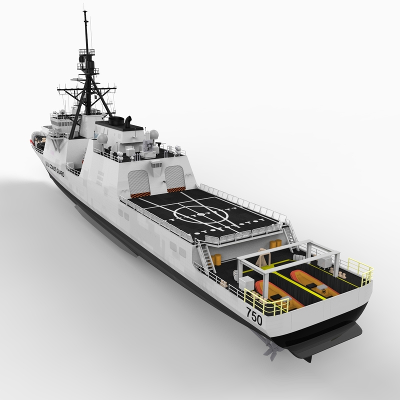 coast guard cutter ships 3d model