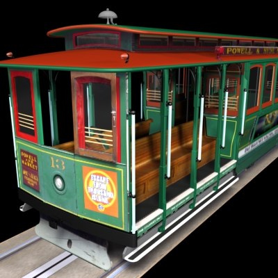 cable car cablecar 3d model