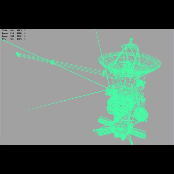 space spacecraft cassini huygens 3d model