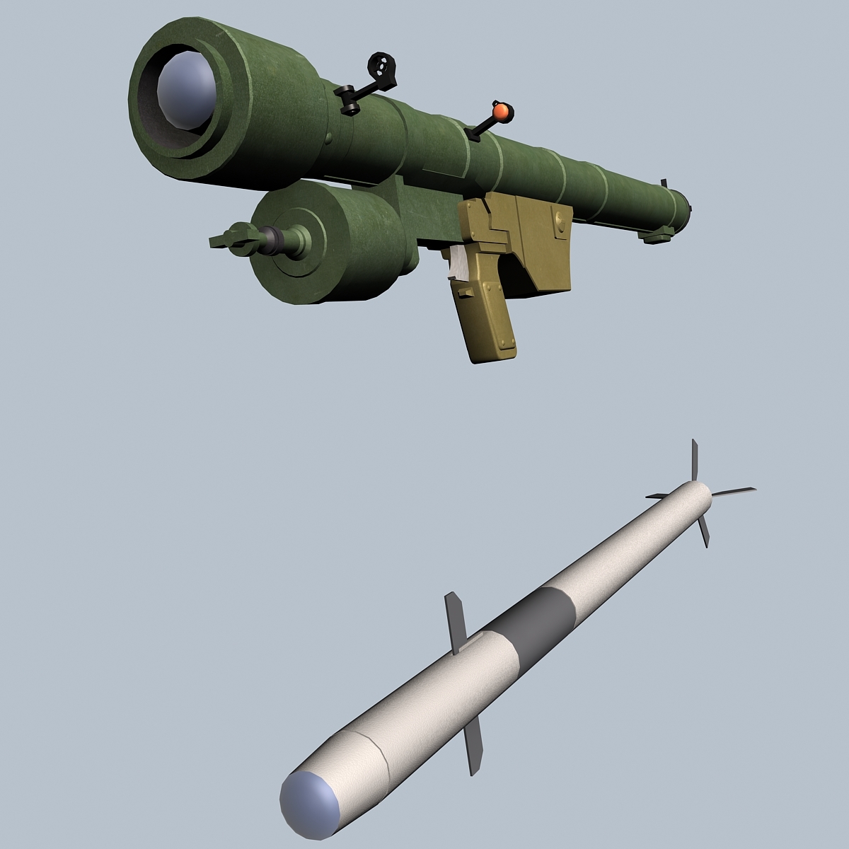 sa-7 missile launcher 3d model