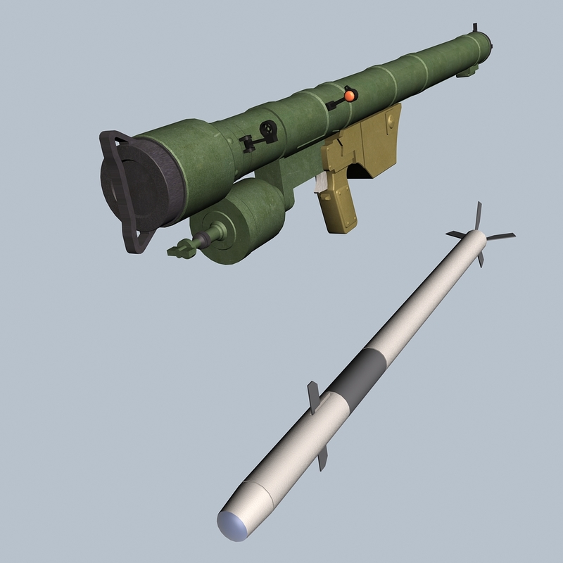 sa-7 missile launcher 3d model