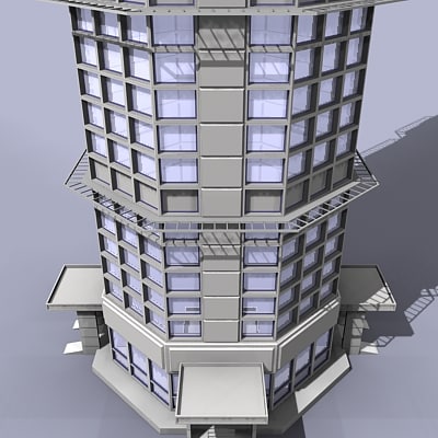 3d skyscraper sky scraper model