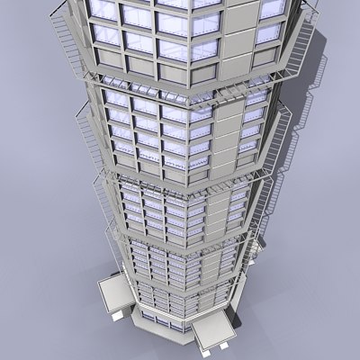 3d skyscraper sky scraper model