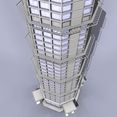 3d skyscraper sky scraper model
