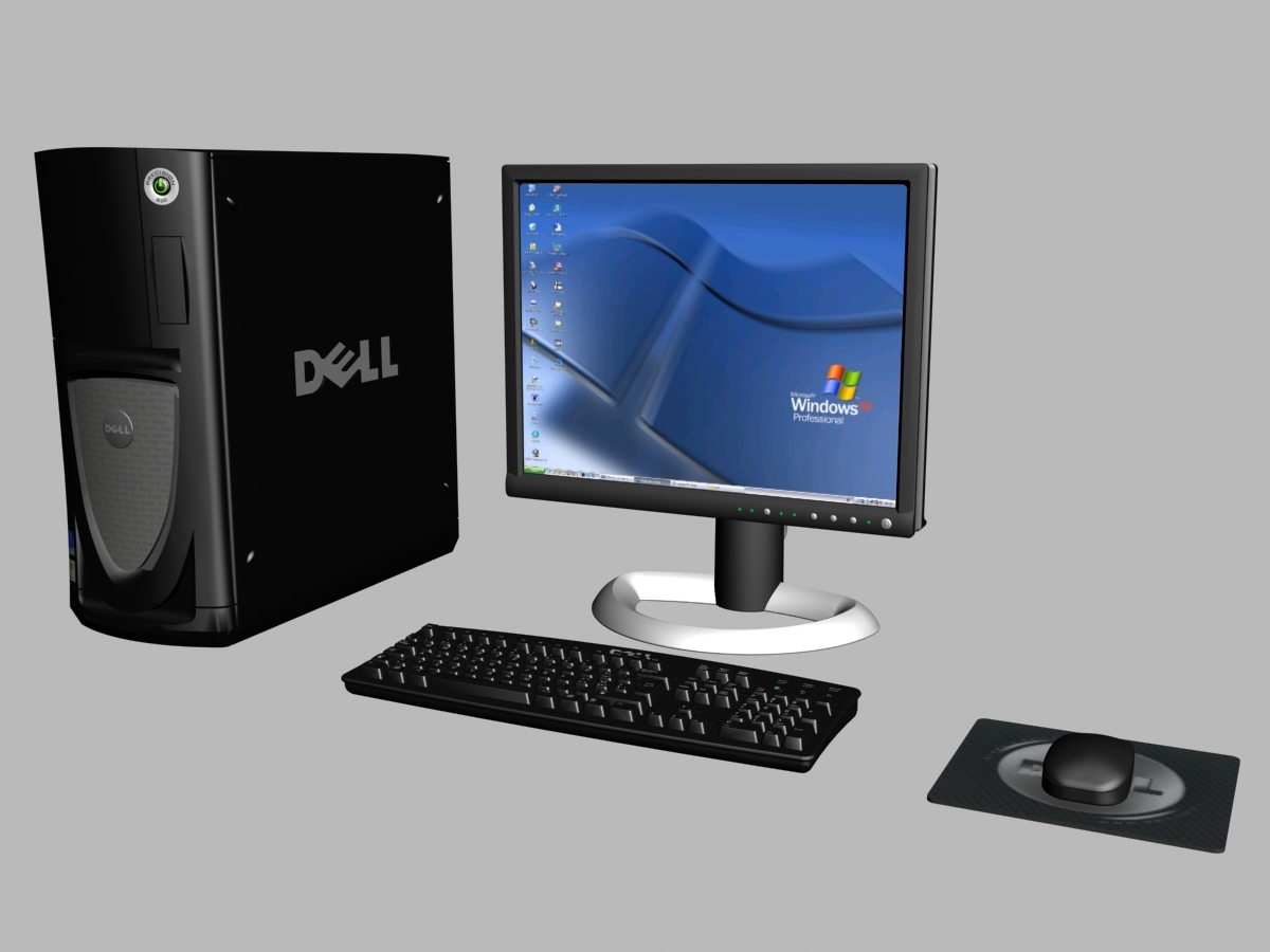 computer desktop 3d model