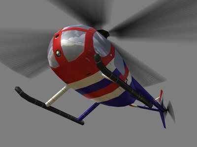 3d hughes 500 helicopter model