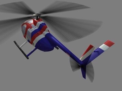 3d hughes 500 helicopter model