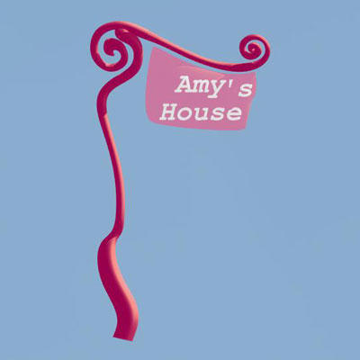 cartoon sign 3d model