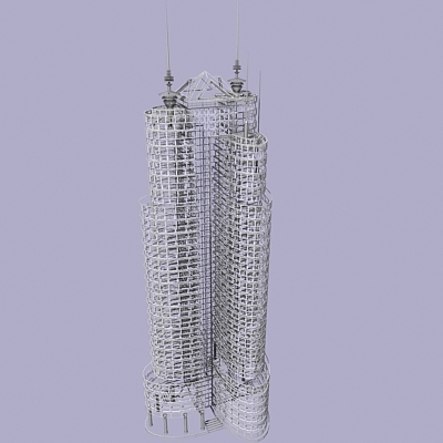 3d model of sky scraper