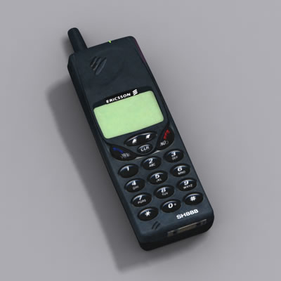 ericsson sh888 cellular phone 3d model