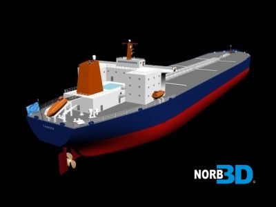 3d oil tanker ship