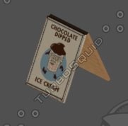 free foldable shop sign 3d model