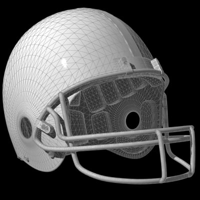 3d football helmet model