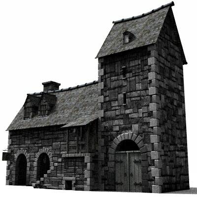 3d model medieval building