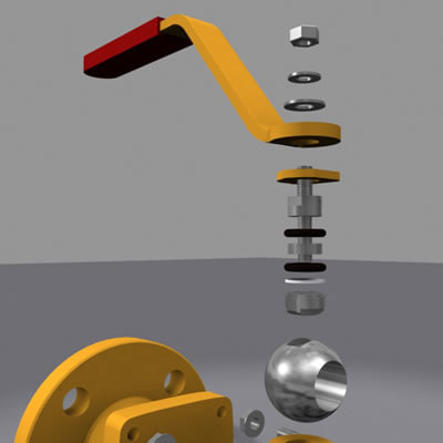 ball valve 3d model