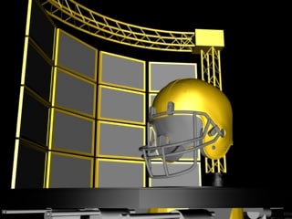 football animation introduction 3d model