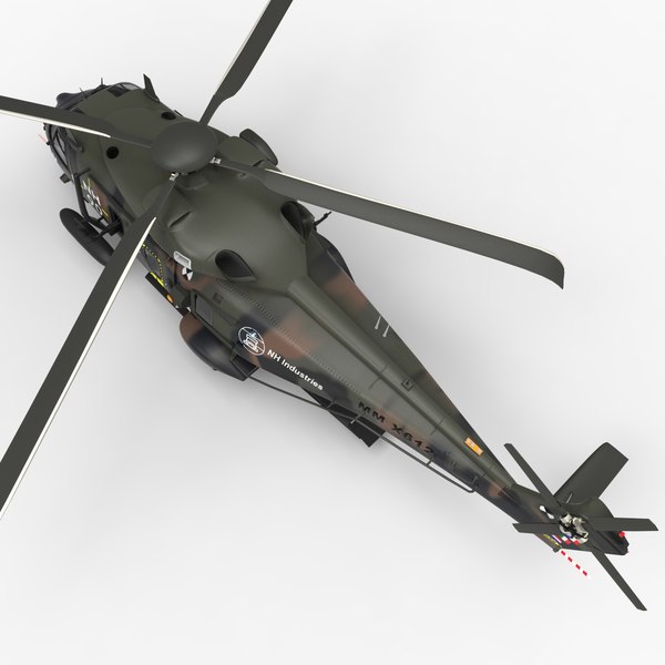 nh-90 transport helicopter 3d model