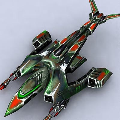 sci-fi space fighter 3d model