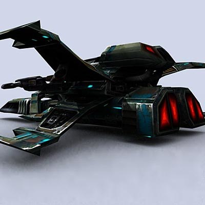 3d sci-fi space fighter