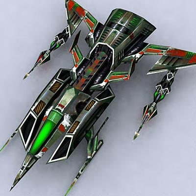 sci-fi space fighter 3d model