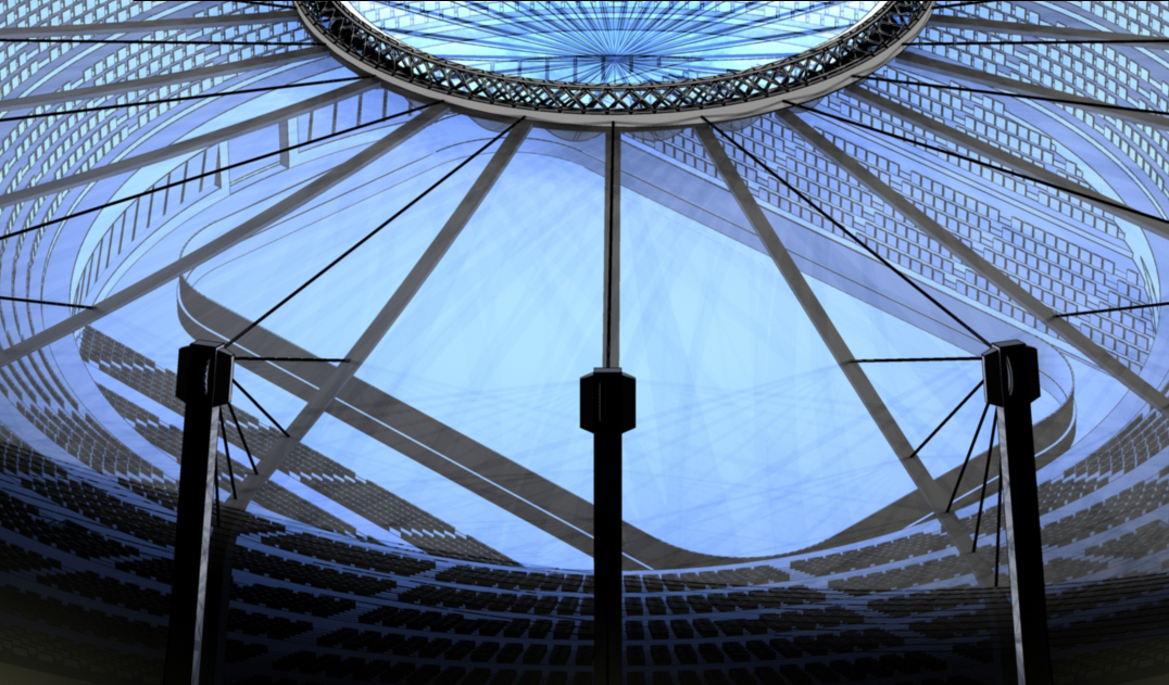 3d sun dome stadium hockey model