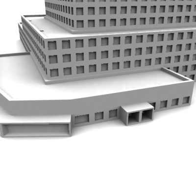3d model university college building