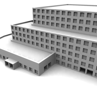 3d model university college building