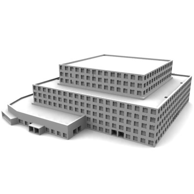 3d model university college building